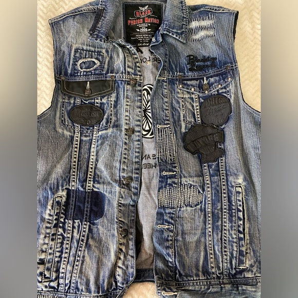 Parish Nation | Jackets & Coats | Parish Nation Vest Adult Blue Denim ...